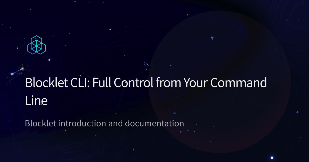 Blocklet CLI: Full Control from Your Command Line