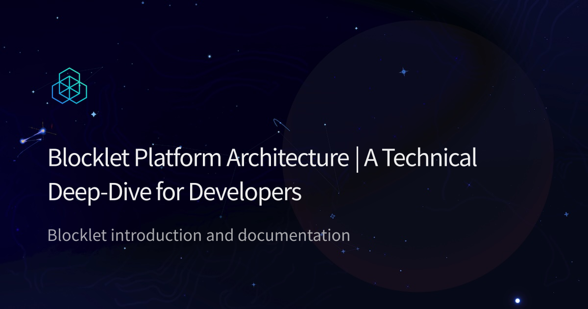 Blocklet Platform Architecture | A Technical Deep-Dive for Developers